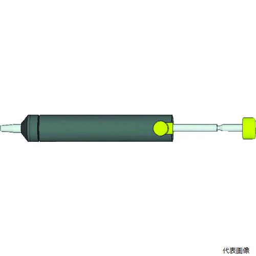 【特長】 ●使うたびにノズルの掃除ができるので、はんだ詰まりを防ぎ、スムーズに作業が行えます。 ●保護ガード付です。（18G、20G) ●簡易はんだ吸取具です。 【仕様】 ●シリンダ容量(ml)：12 ●全長(mm)：204 ●品名：ハッコ...