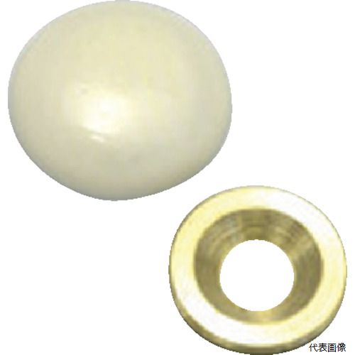 【特長】 ●装飾性がある頭かくしキャップです。ねじの目隠しに使用できます。呼び径3.5〜4.5mmの皿頭のねじをご使用下さい。 【用途】 ●ねじの頭かくし、装飾用として使用。 【仕様】 ●造作ねじ 【材質／仕上】 ●ワッシャー（真鍮）、キャ...