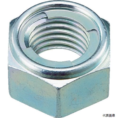 【特長】 ●金属製フリクションリング（特殊ばね）がボルトのねじ山に接し、ねじ部のトルクが大きくなるような機能を発生させ緩み止め効果を出します。 ●米国宇宙航空規格NAS3350および3354に準じた試験に適合しています。 ●耐熱性・振動箇所...