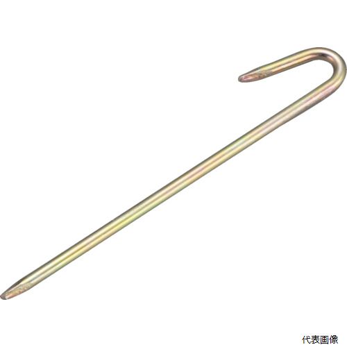 【特長】 ●1箱100本入のお買い得パックです。 ●異形タイプ（J型頭）で引き抜き強度をアップしました。 【用途】 ●ロープなどを地面に引っ張り固定する時に使用。 ●各種テント、タープ設営、園芸、区画ロープ設置など。 【仕様】 ●折返し長(...