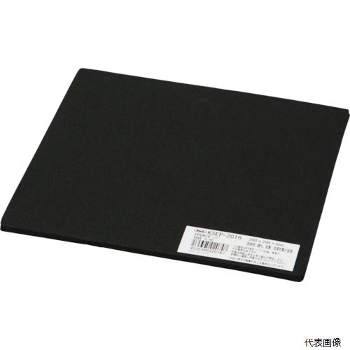 【特長】 ●耐候性・耐熱性・耐薬品性に優れています。 【用途】 ●クッション材・保護材に。 ●建具・家具・補修に。 【仕様】 ●色：黒 ●厚さ(mm)：5 ●幅(mm)：200 ●長さ(mm)：200 ●使用温度範囲(℃)：-20〜60 【...