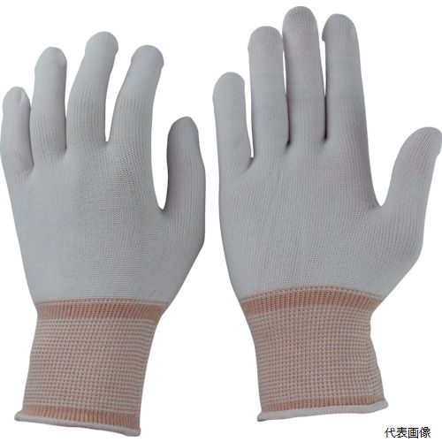 【特長】 ●細かい作業および下履き用に適しています。 ●長繊維のナイロン糸を使用しているので手袋からのホコリや糸くずの発生を抑えます。 【用途】 ●精密機械の作業に。 【仕様】 ●色：ホワイト ●サイズ：L ●全長(cm)：23.0 ●手の...