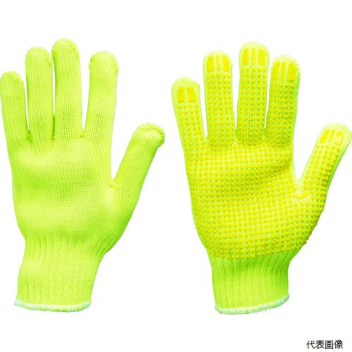 【特長】 ●耐切創性、耐摩耗性に優れています。 ●手のひらにビニールドット加工を施しているため、グリップ力に優れています。 【用途】 ●鉄鋼、自動車関連、金属加工。 【仕様】 ●色：イエロー ●サイズ：L ●全長(cm)：23.3 ●手のひ...