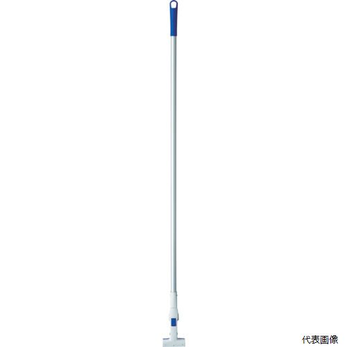 【特長】 ●軽い力でヘッドを着脱できる新機構を採用しています。 ●5色対応のスマートなハンドルです。 【用途】 ●施設メンテナンスなどに。 【仕様】 ●幅(mm)：90 ●長さ(mm)：1350 ●色：青 ●タイプ：短柄 【材質／仕上】 ●...