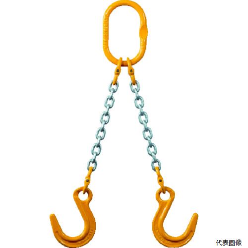 【特長】 ●ファンドリーフック付です。 ●「プラスV級」ロードチェーンの採用でより安全になりました。（安全率5倍以上） ●過酷な使用条件にも強い特殊表面処理チェーンの採用で長寿命化を実現しました。 【用途】 ●荷役、運搬吊り作業。 ●基本使...