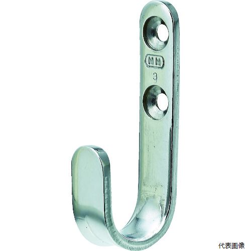 【特長】 ●ステンレス製でさびにくく、耐久性に優れています。 【用途】 ●物掛けとして。 【仕様】 ●吊下荷重(N/kgf)：98/10 ●B(mm)：11 ●D(mm)：2.1 ●H(mm)：17 ●L(mm)：35 ●T(mm)：2.5...