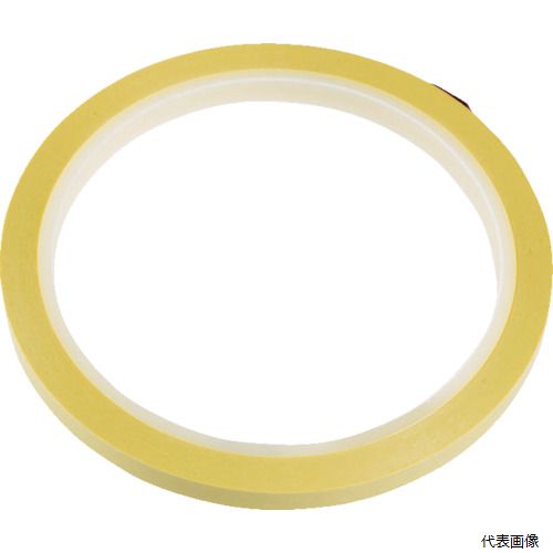 【特長】 ●非常に薄い絶縁テープです。 ●熱硬化することで強固に接着が可能です。 【用途】 ●狭いスペースの絶縁に。 【仕様】 ●色：黄 ●幅(mm)：12 ●長さ(m)：66 ●厚さ(mm)：0.02 ●粘着力：2.2N/10mm ●引張...