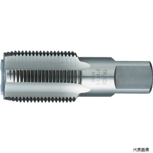 【特長】 ●管用平行ねじ用のタップです。 【用途】 ●被削材：鋳鉄、軽金属。 【仕様】 ●精度：JIS3級 ●呼び寸法：3/4 ●山数：14 ●ねじ長さ(mm)：35 ●全長(mm)：85 ●シャンク径(mm)：23 ●シャンク四角部(mm...