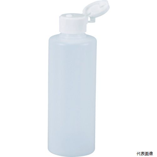 【特長】 ●汎用性の高い、細口PE容器です。 ●容量(ml)：250 ●直径(mm)：49.0 ●高さ(mm)：174.0 ●色：半透明 ●食品衛生法適合（ポジティブリスト適合） ●ヒンジキャップ仕様 ●耐熱温度：40℃ 【材質／仕上】 ●...