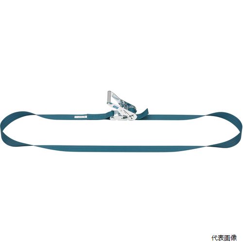 【特長】 ●簡単操作でしっかりホールド。誰でも素早く作業ができます。 ● 【仕様】：ベルト幅25mm、最大使用力1.25kN(127kg)、破断荷重5kN、端末ラウンドタイプ、固定側ベルト長さ4m ● 【ラチェットバックル式】：ラッシングの...