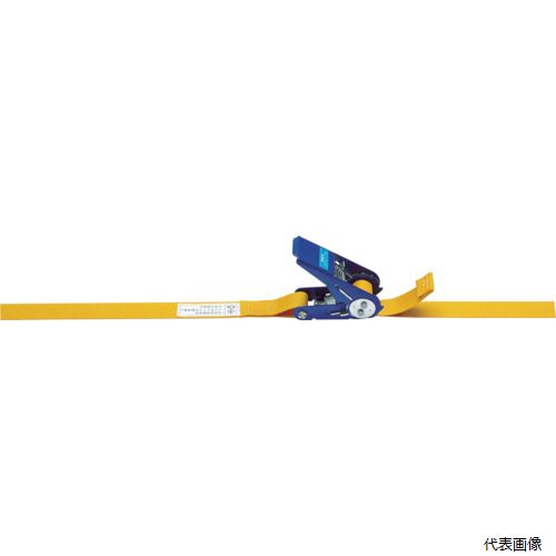 【特長】 ●巻取タイプの強力ラッシングベルトです。 【用途】 ●荷締め作業に。 【仕様】 ●最大使用荷重(t)：0.509 ●ベルト長さ(m)巻取側：5 ●ベルト長さ(m)固定側：1 ●ベルト寸法(mm)幅×厚さ：35×2.2 ●色：青緑 ...