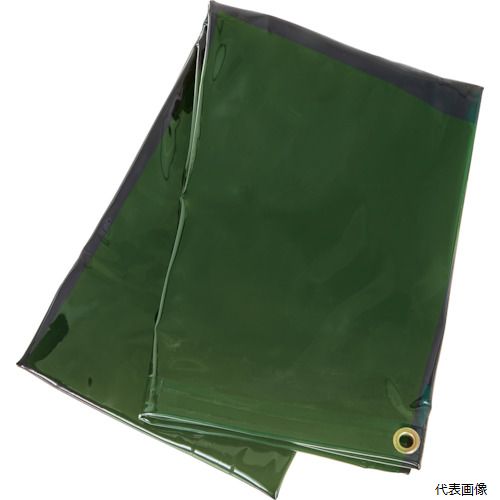【特長】 ●溶接遮光フェンス用の替シートです。 ●周囲折り返しターポリン補強により強度保持と品質安定性に優れています。 【仕様】 ●幅(mm)：970 ●長さ(mm)：1470 ●厚さ(mm)：0.35 ●色：緑 ●ハトメ数：12 ●日本防...