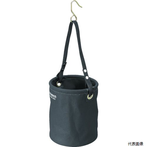 【特長】 ●日本製の高品質な縫製を施した電工バケツです。 ●防水加工布を使用しています。 ●底面にベニヤ板入りです。 【仕様】 ●色：ブラック ●径(mm)：φ270 ●高さ(mm)：300 ●奥行(mm)：270 ●幅(mm)：270 ●...