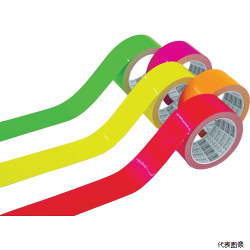 【特長】 ●鮮やかな蛍光色のラインテープです。 ●照明によって蛍光を発し鮮明に見えるため、強い注意喚起が必要な場所に最適です。 ●粘着力が強力ではがれにくくなっています。 ●看板などの文字などにも使用可能です。 【用途】 ●工場、駐車場、病...