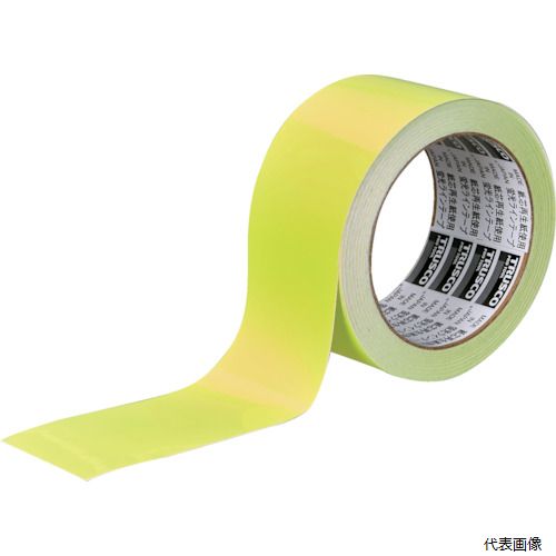 【特長】 ●鮮やかな蛍光色のラインテープです。 ●照明によって蛍光を発し鮮明に見えるため、強い注意喚起が必要な場所に最適です。 ●粘着力が強力ではがれにくくなっています。 ●看板の文字などにも使用可能です。 【用途】 ●工場、駐車場、病院な...