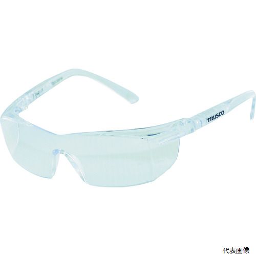【特長】 ●顔の小さな方にもぴったりフィットします。 ●両サイドから目を守ります。 ●UVカット(99.9%)仕様のレンズです。 【仕様】 ●レンズ色：クリア ●テンプル色：クリア ●フレーム色：透明 ●レンズ厚(mm)：2.1 ●防曇加工...
