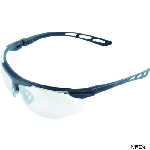【特長】 ●ナイロン製ツルで頭部への負担が軽減されます。 ●UVカット(99.9%)仕様のレンズです。 【仕様】 ●レンズ色：クリア ●テンプル色：ブラック ●フレーム色：ブラック ●幅(mm)：153 ●高さ(mm)：45 ●レンズ厚(m...
