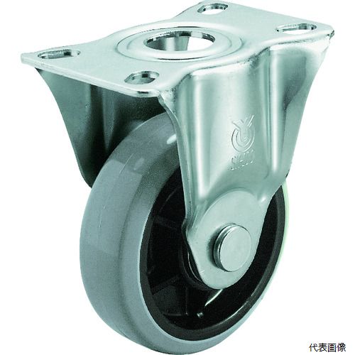 【特長】 ●自在車・固定車が同一の取付ピッチで、1種類の取付寸法で済みます。 【仕様】 ●タイプ：固定 ●車輪径(mm)：100 ●車輪幅(mm)：32 ●車輪径D(mm)：100 ●許容荷重(kgf)：102 ●取付高H(mm)：132 ...