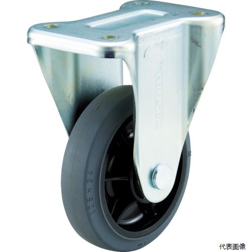 【特長】 ●自在車・固定車が同一の取付ピッチで、1種類の取付寸法で済みます。 【仕様】 ●タイプ：固定 ●車輪径(mm)：100 ●車輪幅(mm)：30 ●許容荷重(kgf)：122.4 ●取付高H(mm)：132 ●取付ピッチX×Y(mm...