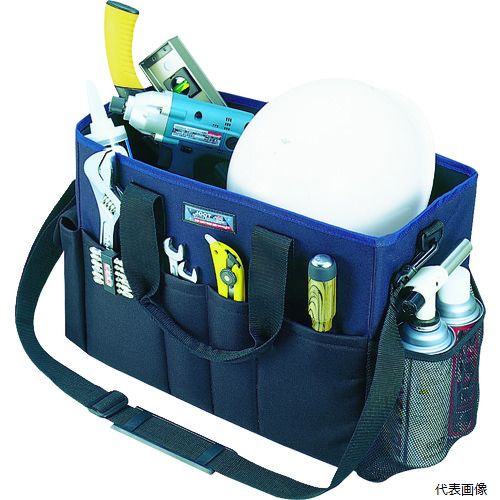 【特長】 ●全面プロ仕様、多機能ポケットを配置しております。 ●小型工具から電動工具まで収納可能です。 ●PVC加工で耐久性抜群、耐光性抜群、収納性抜群です。 【用途】 ●電動工具（インパクト、グラインダーなど）収納可能に。 【仕様】 ●色...