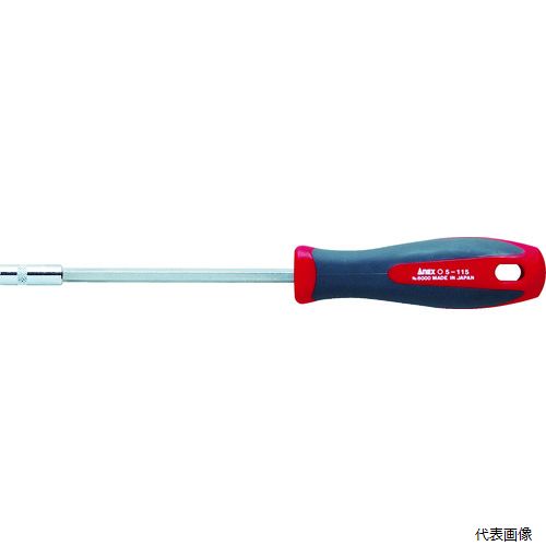【特長】 ●使いやすい肉薄タイプです。 ●電気機器・産業機器などに使用されている小型のボルトネジやナット回しに最適です。 【仕様】 ●軸長(mm)：125 ●全長(mm)：225 ●対辺(mm)：7 【材質／仕上】 ●軸：特殊合金鋼、合金鋼...