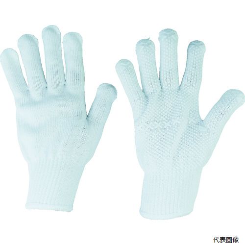 【特長】 ●薄手（10ゲージ）で細かい作業に最適です。 ●すべり止めの色は白です。 【用途】 ●工場・運送業、農作業・小売店。 ●一般作業。 【仕様】 ●色：ホワイト ●サイズ：L ●ゲージ数：10 ●全長(cm)：22.5 ●手のひら周り...