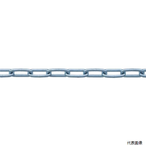 【特長】 ●切断済みチェーンですので、すぐにご使用いただけます。 【用途】 ●間仕切り・転倒防止。 【仕様】 ●全長(m)：10 ●線径d(mm)：4.0 ●内長P(mm)：24 ●内幅W(mm)：6 ●使用荷重(kN)：0.98 ●箱入 ...