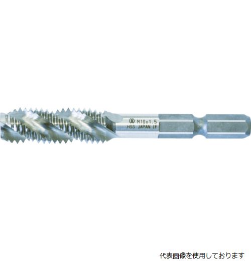 【特長】 ●インパクトドライバーなどの正逆回転付の電動工具に取り付けて、短時間でねじ穴加工ができます。 ●スパイラル溝により、切りくずを上方向に排出させます。 【仕様】 ●呼び寸法：M12 ●ピッチ(mm)：1.75 ●ねじ長さ(mm)：4...