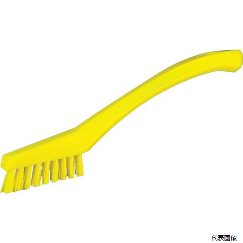 【特長】 ●ヴァイカンブラシ最小最薄デザインのブラシです。 【用途】 ●機器の部品や狭いすき間や溝、手の入りにくい箇所の洗浄に。 【仕様】 ●色：イエロー ●縦(mm)：200 ●横(mm)：12 ●厚さ(mm)：35 ●耐熱温度(℃)：1...