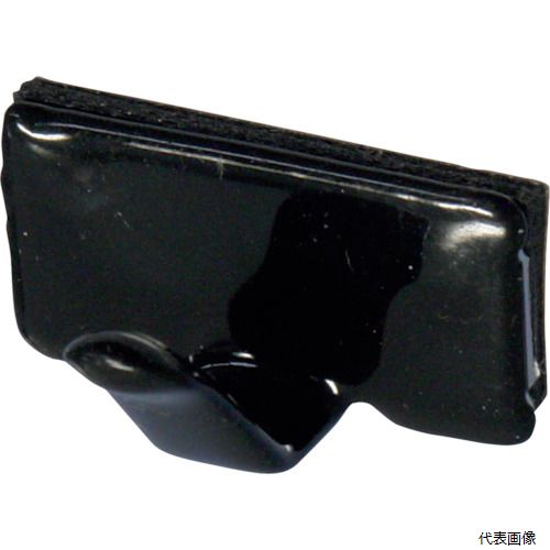 【特長】 ●あらゆる分野に活躍する接着式配線止め具です。 ●塩ビコーティングしています。 ●RoHS対応品です。 【用途】 ●平らな面に接着して、電線、LANケーブルなどを爪で保持固定します。 【仕様】 ●色：黒 ●縦(mm)：10 ●横(...