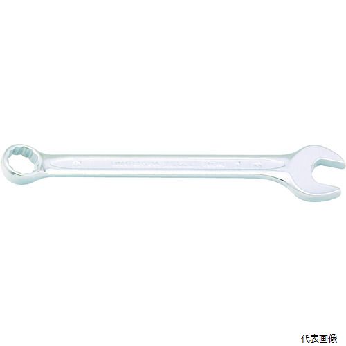 【特長】 ●スパナ部めがね部とも15°のオフセット角です。 ●コーナー欠けしないダイナミックドライブを採用しています。 ●表面は研磨仕上げで美しい光沢です。 【用途】 ●ボルトナットの締め緩め。 【仕様】 ●二面幅寸法(mm)：10 ●全長...