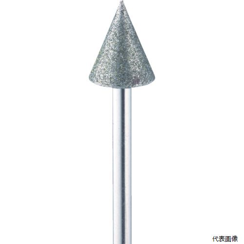 【特長】 ●ダイヤモンド砥粒の突出しが大きく切れ味に優れています。 ●仕上げ面粗さを特に要求されない粗研削加工に最適です。 【仕様】 ●粒度(#)：120 ●刃径(mm)：10 ●刃長(mm)：12 ●軸径(mm)：3 ●全長(mm)：62...