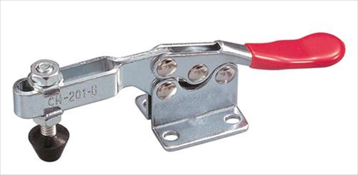 【特長】●ハンドル横型トグルクランプです。 ワンタッチでワークを固定する補助工具です。てこの原理とトグル機構を利用し、小さな力で大きな力を生み出すことが出来ます。 ●CLAMPTEK　クランプテックのトグルクランプはワンタッチでワークを固定...