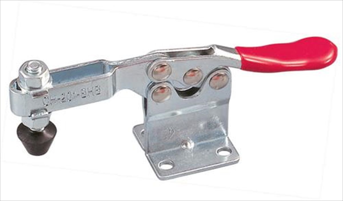 【特長】●ハンドル横型トグルクランプです。 ワンタッチでワークを固定する補助工具です。てこの原理とトグル機構を利用し、小さな力で大きな力を生み出すことが出来ます。 ●CLAMPTEK　クランプテックのトグルクランプはワンタッチでワークを固定...