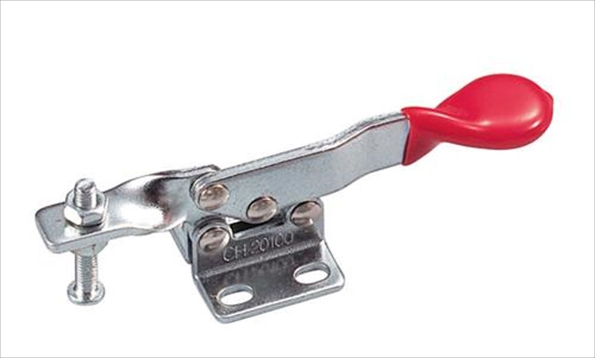 【特長】●ハンドル横型トグルクランプです。 ワンタッチでワークを固定する補助工具です。てこの原理とトグル機構を利用し、小さな力で大きな力を生み出すことが出来ます。 ●CLAMPTEK　クランプテックのトグルクランプはワンタッチでワークを固定...