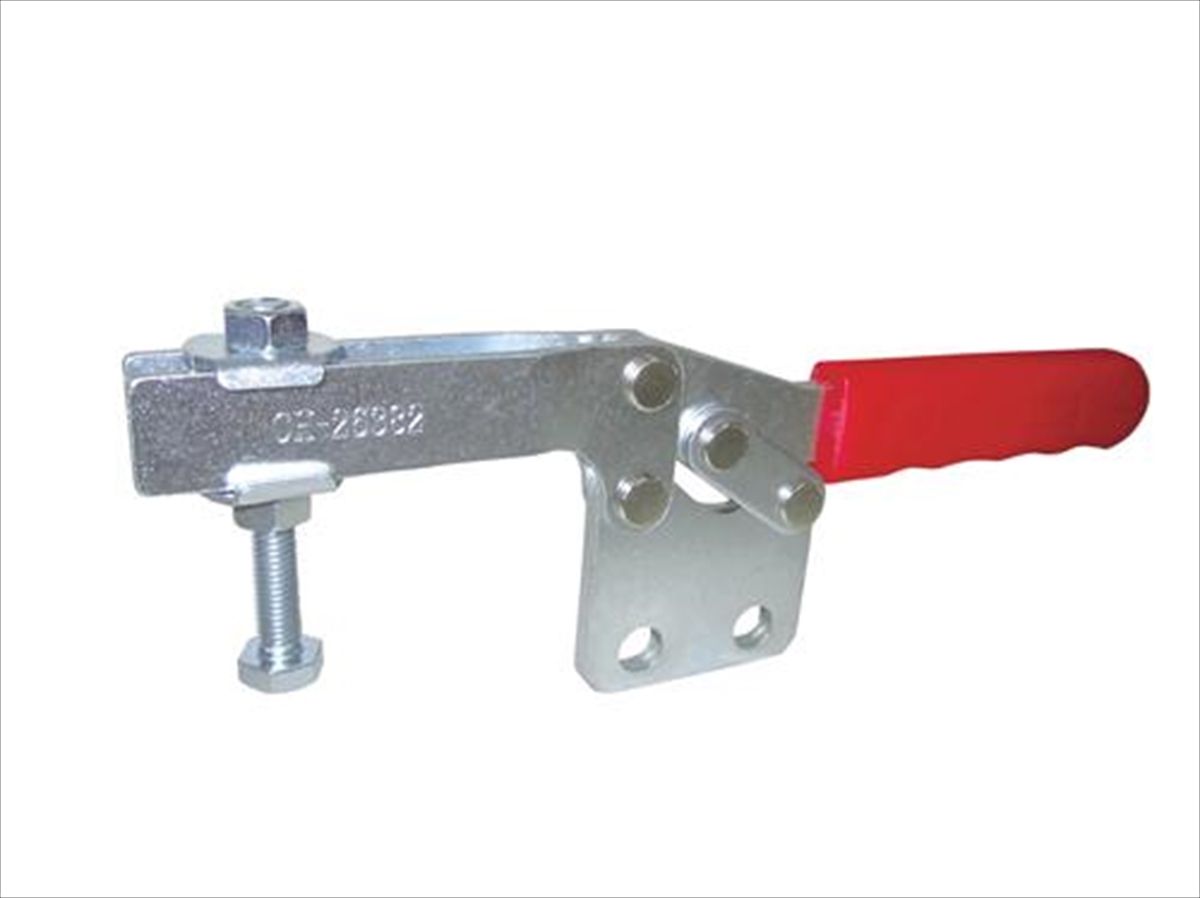 【特長】●ハンドル横型トグルクランプです。 ワンタッチでワークを固定する補助工具です。てこの原理とトグル機構を利用し、小さな力で大きな力を生み出すことが出来ます。 ●CLAMPTEK　クランプテックのトグルクランプはワンタッチでワークを固定...