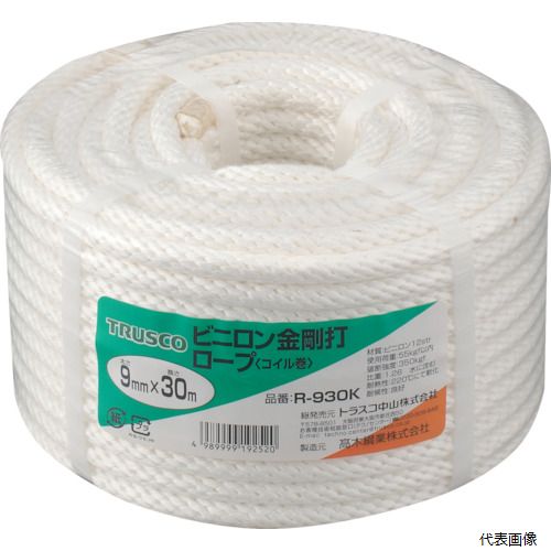 【特長】 ●耐候性、耐久性に優れ、漁業用、陸上用などの幅広い分野で使われています。 ●強度は3つ打に比べ30%程度低下しますが、しなやかで手触りが良く、キンク（ねじれ）しにくい扱いやすいロープです。 【用途】 ●屋外現場での使用。 ●国旗な...