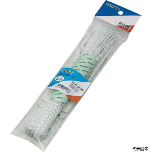 【特長】 ●合成繊維の中で最も強度があり、耐摩擦性、耐熱性に優れています。 ●伸びがあるため、衝撃吸収性があります。 【用途】 ●安全帯の工具吊り下げ用。 ●電工現場のリードロープ用など。 【仕様】 ●色：白 ●線径(mm)：3 ●長さ(m...