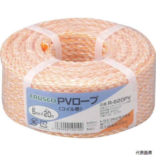 【特長】 ●ポリエチレンにビニロンを混撚することで、耐摩耗性に優れ、作業に適した結びやすいロープです。 【用途】 ●軽包袋の梱包。 ●建築現場の資材固定。 【仕様】 ●色：黄 ●線径(mm)：6 ●長さ(m)：20 ●包装形態：バンド掛巻 ...