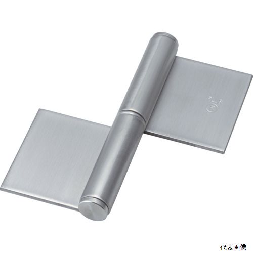【仕様】 ●全長(mm)：148 ●幅(mm)：112 ●厚さ(mm)：3 ●D2(mm)：18 ●耐荷重(kg)2個使用時：70 ●表面処理：ヘアライン仕上げ ●用途：右用 ●A(mm)：72.5 ●取付方法：溶接タイプ ●開き角度：36...