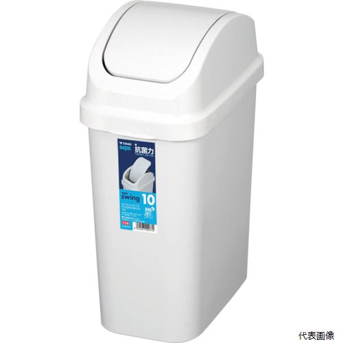 【特長】 ●SIAA抗菌加工で清潔に使えるシンプルなスイングタイプのゴミ箱です。 ●色：ホワイト ●間口(mm)：175 ●奥行(mm)：285 ●高さ(mm)：400 ●容量(L)：10 ●屋内用スイングペール 【材質／仕上】 ●ポリプロ...