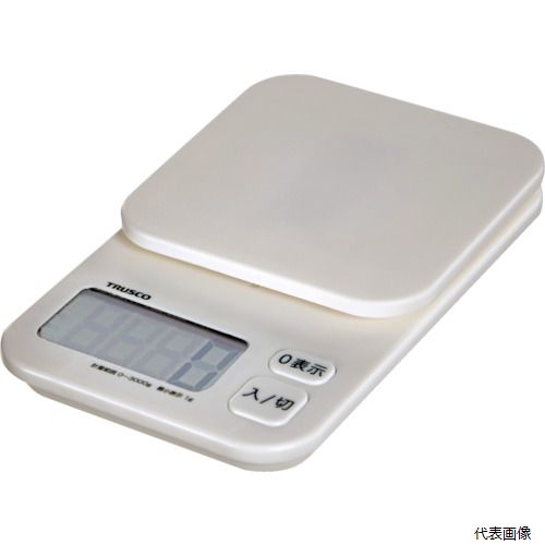 【特長】 ●見やすい大画面表示で、計量もカンタンです。 ●容器の中身だけはかれる風袋引き機能付です。 ●切り忘れにも安心のオートパワーオフ機能付です。 【用途】 ●郵便物の重さなど、計量物の計測、測定に。 ●秤量(kg)：3 ●秤量(g)：...