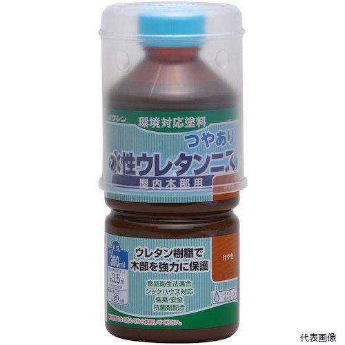 【特長】 ●耐久性があり、低臭で安全な扱いやすい屋内用ニスです。 【仕様】 ●容量(L)：0.3 ●乾燥時間：（20℃）：約90分 ●色：けやき ●塗り重ね回数：2回塗り ●塗布面積(［［M2］］)：約3.5平方メートル（畳約2枚） ●塗り...