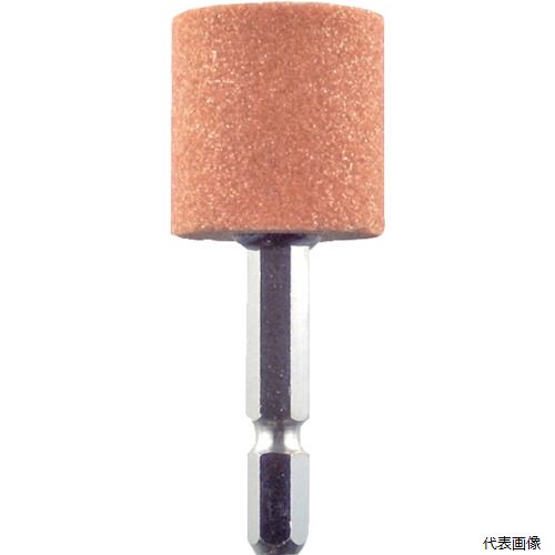 【特長】 ●日本製の高品質な金属用軸付砥石。チャックで滑りにくい六角軸。 ●電気ドリルの回転数を考慮にいれた規格で開発しております。 ●劈開性が高いため、軽研削作業に有効です。 【仕様】 ●粒度(#)：60 ●形状：円筒型 ●外径(mm)：...