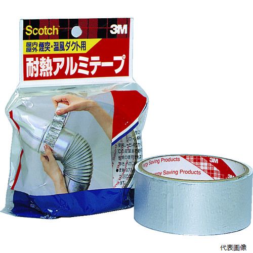 【特長】 ●厚いアルミ箔に熱に強い粘着剤を塗布した耐熱テープです。 【用途】 ●石油ストーブや風呂の煙突・温風ダクトなどの補修・補強用に。 【仕様】 ●色：シルバー ●幅(mm)：38 ●長さ(m)：4.5 ●厚さ(mm)：0.09 ●テー...