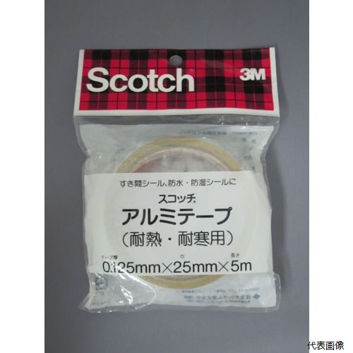 【特長】 ●アルミ箔基材のテープです。 【用途】 ●雨とい補修。 ●流し台、ガスレンジのつなぎ目（すきま）に。 ●耐熱、耐寒用 【仕様】 ●色：シルバー ●幅(mm)：25 ●長さ(m)：5 ●厚さ(mm)：0.1 ●テープカット条件：ハサ...