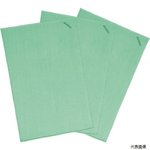 【特長】 ●人気の商品がエコマークを取得しました。 ●用途を選ばない、ふんわりしたパイルの厚手タイプのクロスです。 【用途】 ●万能タイプ。 ●シートサイズ(mm)：315×500 ●色：緑 【材質／仕上】 ●再生ポリエステル ●ポリエステ...