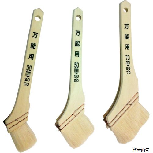 【特長】 ●あらゆる塗装に使える万能タイプです。 【用途】 ●水性、油性用。 【仕様】 ●刷毛幅(mm)：50 ●毛丈(mm)：38 ●玉厚(mm)：14 ●全長(mm)：230 ●タイプ：万能 ●化学繊維 ●50 【材質／仕上】 ●毛：羊...