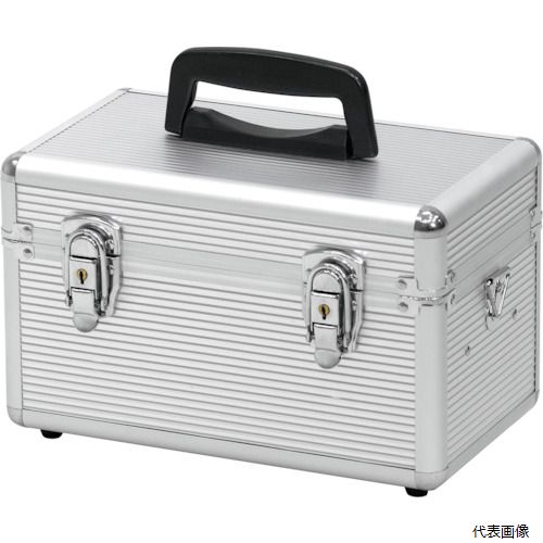 【特長】 ●内側はEVA樹脂で全面表面加工してあり、傷がつきにくく収納物を衝撃から守ります。 ●アルミの高級感と軽量堅固さを兼ねそなえたツールケースです。 【用途】 ●工具、文具、様々な収納用品に。 【仕様】 ●色：シルバー ●外形寸法(m...