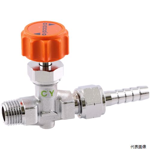 【特長】 ●ニードルバルブと継手の一体化により、あらゆる用途に即応できます。 ●ホースジョイント型。 ●特有のカラー感覚とデザインは機器の機能と美観を高めます。 【用途】 ●0.98MPa（80℃〜-10℃）の水、空気、油用です（凍結個所は...